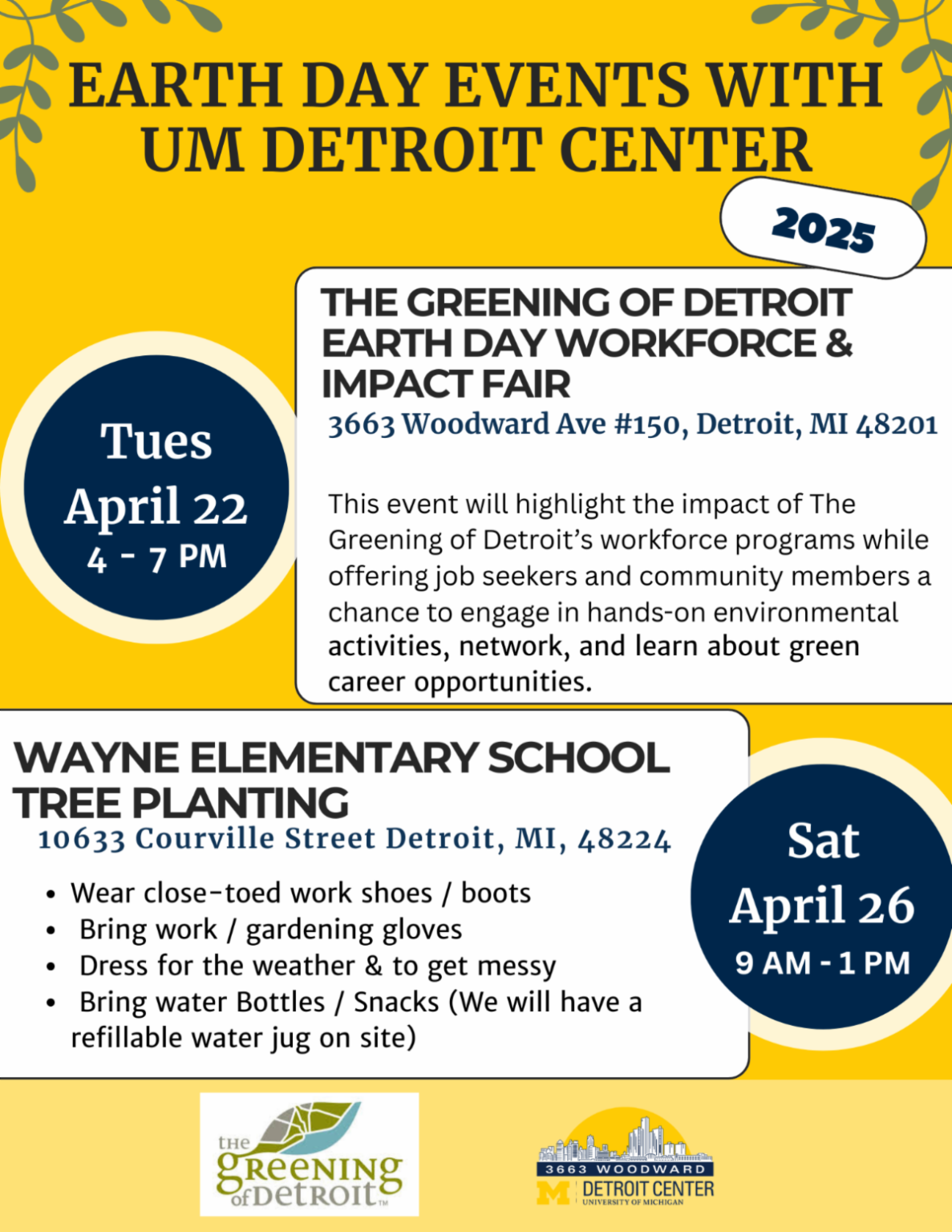 Earth Day with the UMDC + The Greening of Detroit | Business+Impact at ...