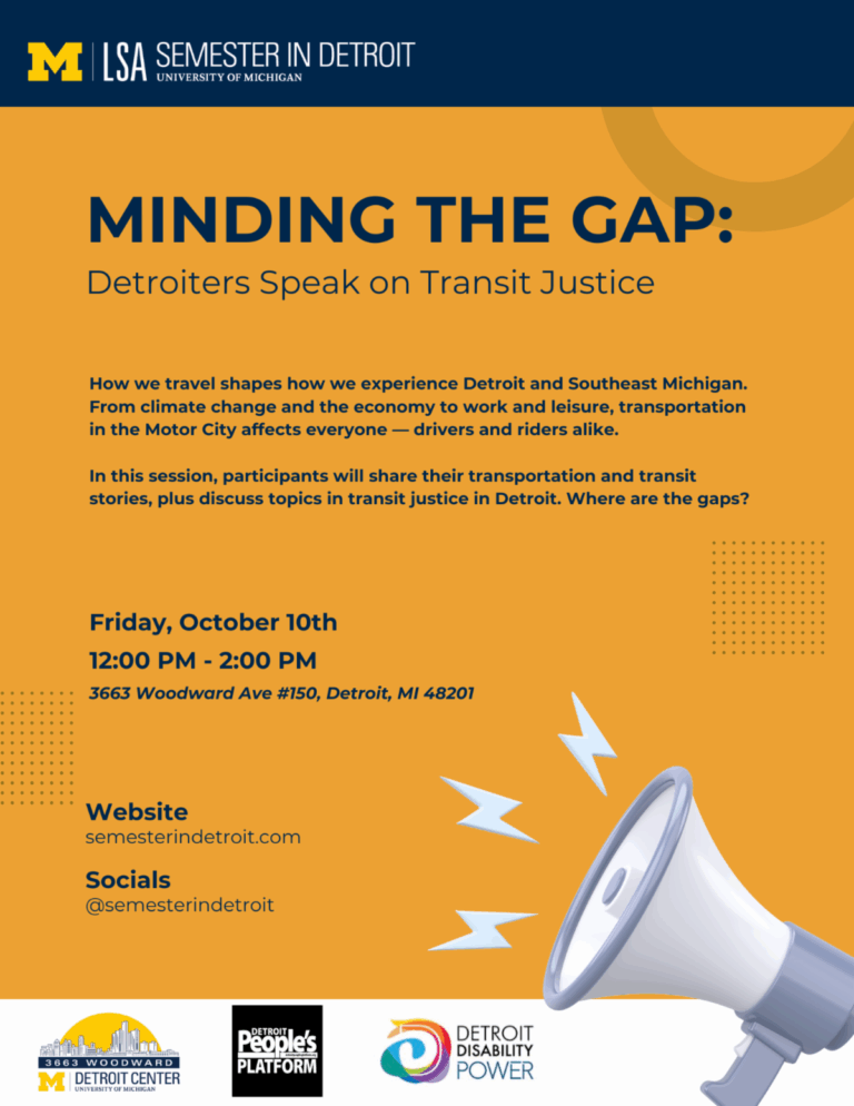 Minding the Gap: ﻿Detroiters Speak on Transit Justice | Business+Impact ...